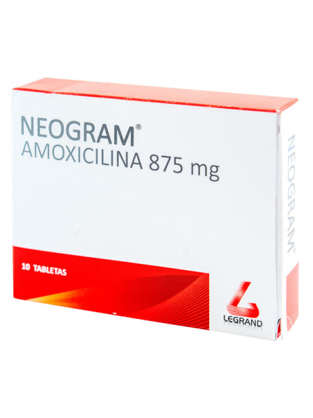 NEOGRAM 875 MG 10 TABLETAS